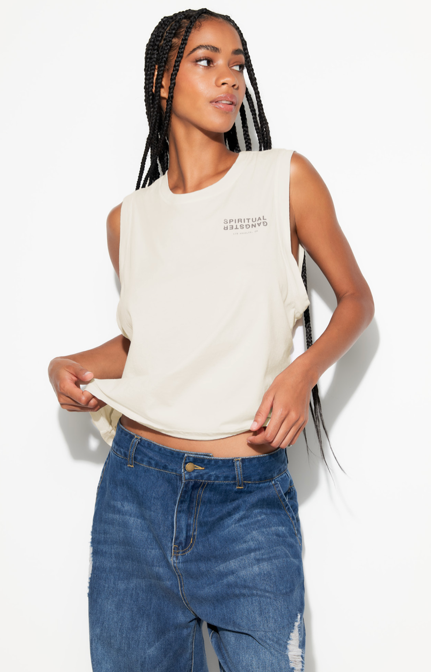 Spiritual Gangster SGLA Jagger Tank- Canvas - Twin Lion