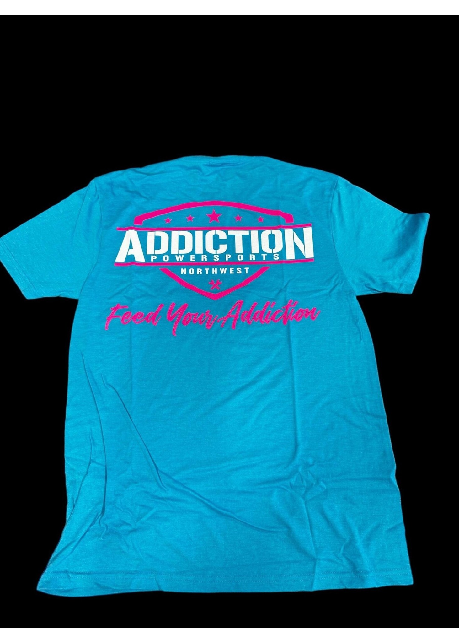 Addiction Powersports NW T-Shirt Turquoise Fost with Hot Pink LOGO ...
