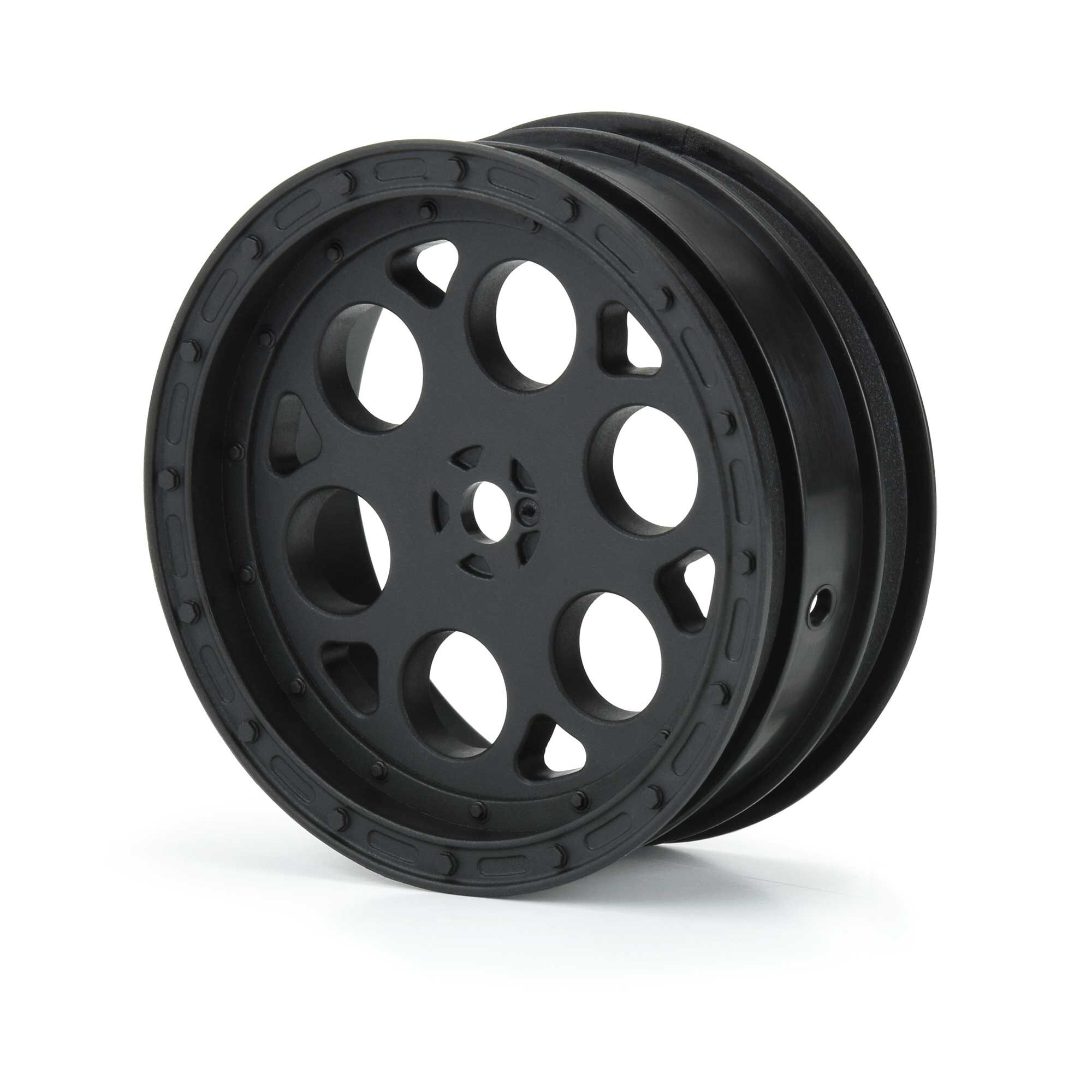 1/10 Showtime Front 2.2" 12mm Sprint Car Wheels (2) Black - Get A Hobby
