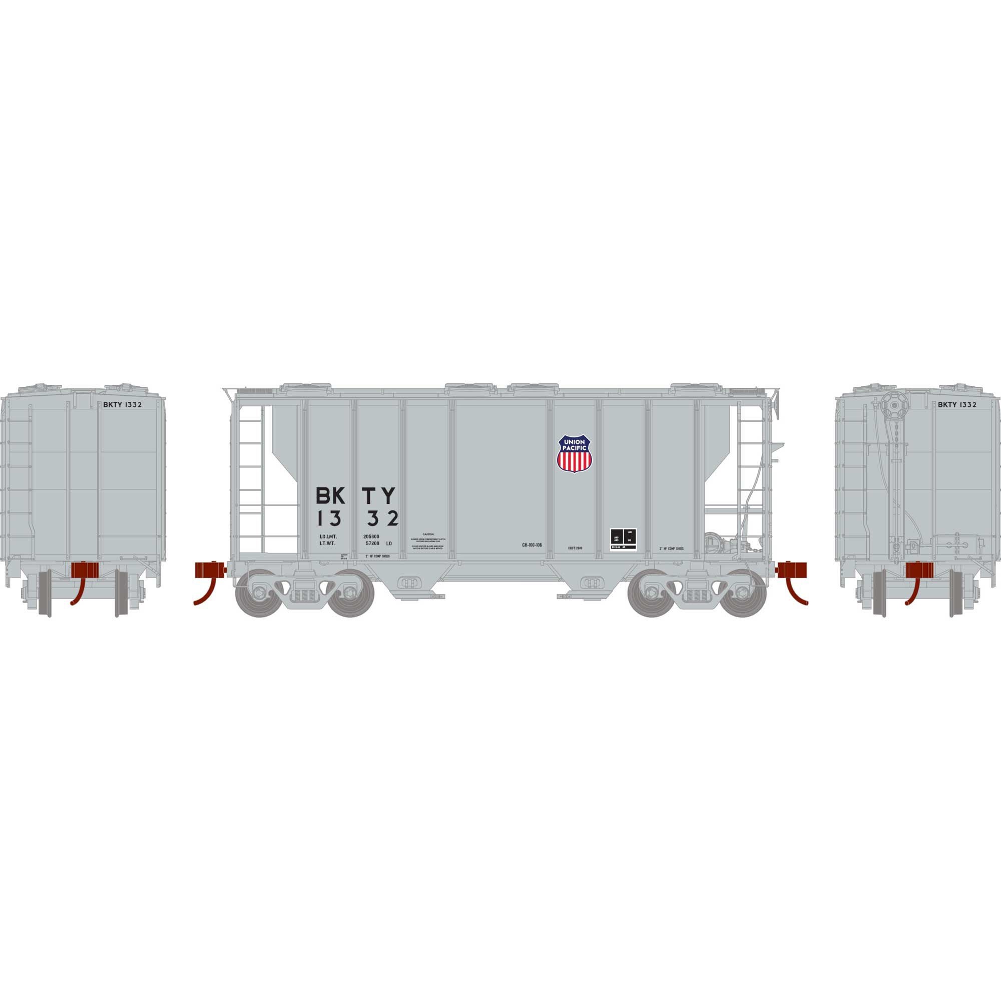 HO RTR PS-2 2600 Covered Hopper, UP #1332 - Get A Hobby