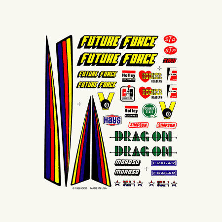 Dry Transfer Decals, Drag Racer - Get A Hobby
