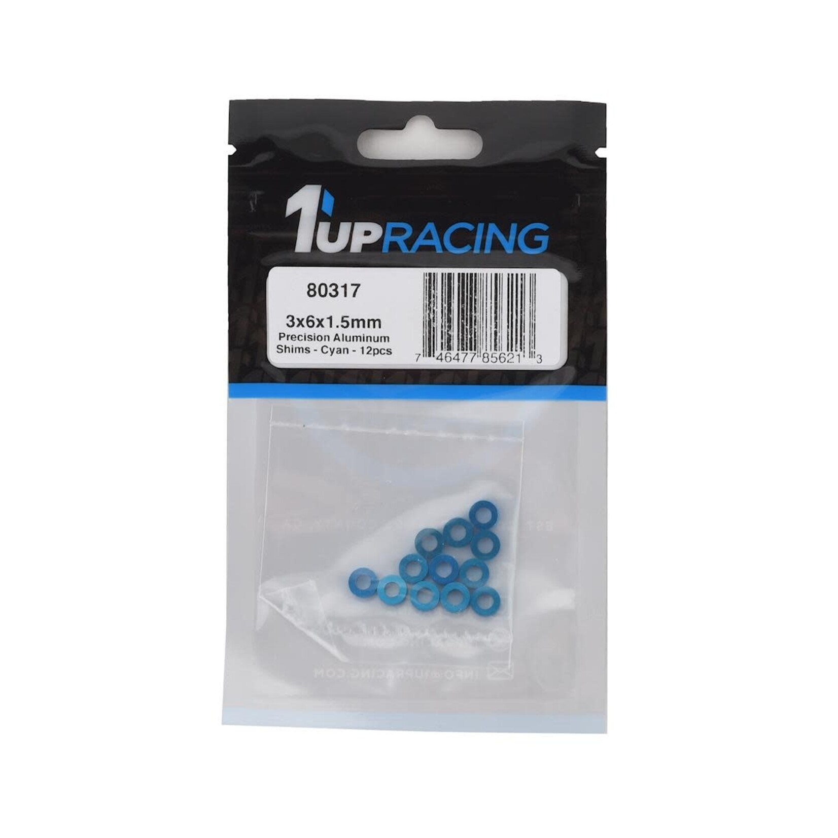Precision Aluminum Shims (Blue) (12) (1.5mm) - Get A Hobby