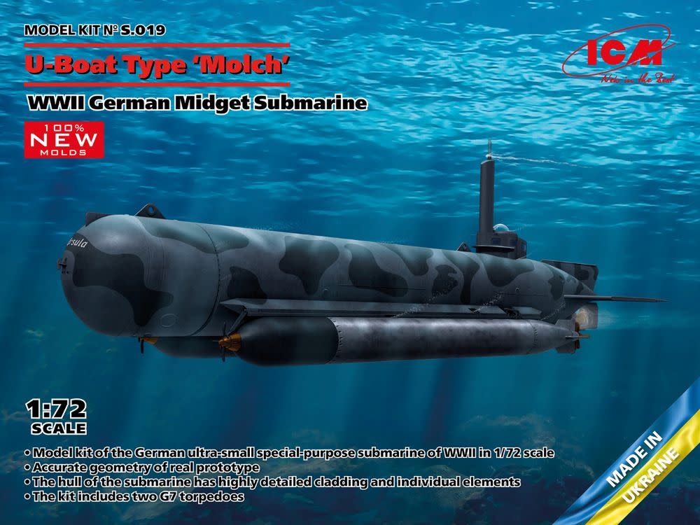 1/72 WWII German U-Boat Type Molch Midget Submarine - Get A Hobby