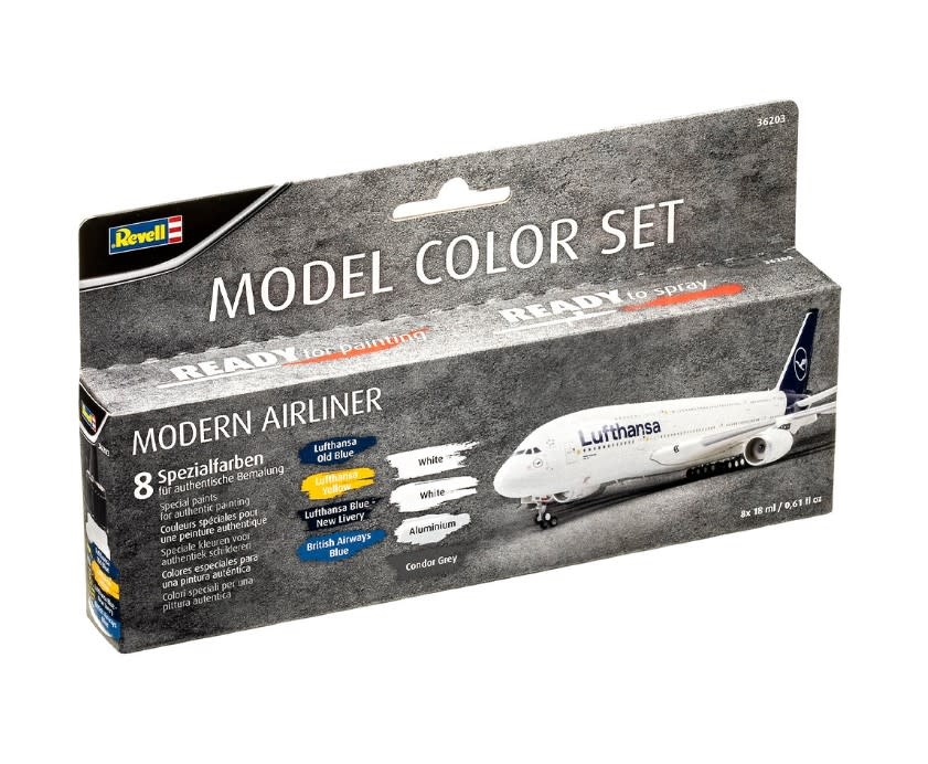 Model Color: Modern Airliner Acrylic Paint Set (8 Colors) 18ml Bottles ...