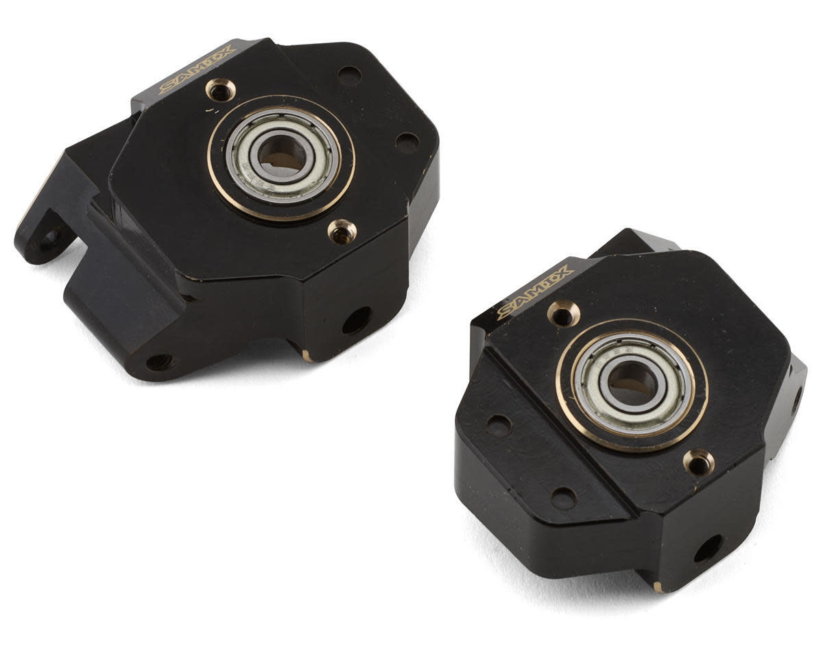 SCX10 Pro Brass Steering Knuckles (Black) (2) (110g) - Get A Hobby