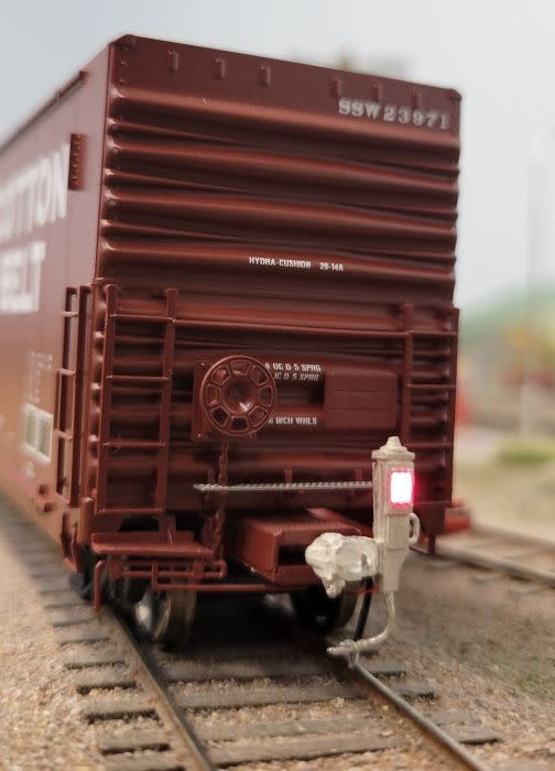 HO Side Mount End of Train Device w/Red LED - Get A Hobby