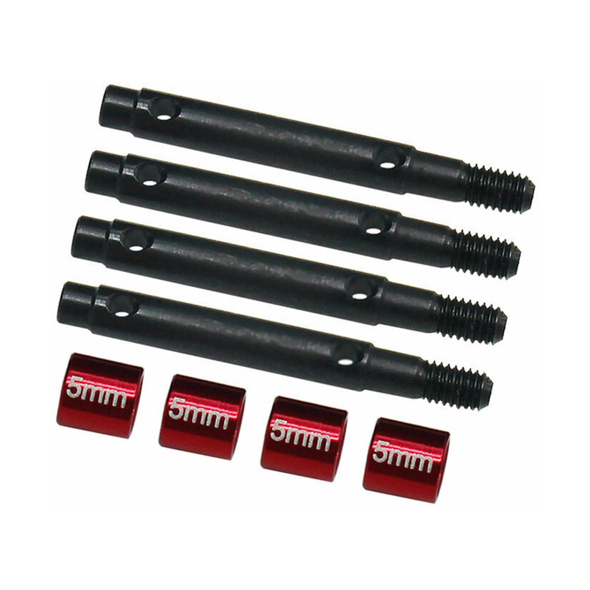 +5mm Steel Portal Drive Stub Axles, 1/18 Redcat Ascent 18 - Get A Hobby