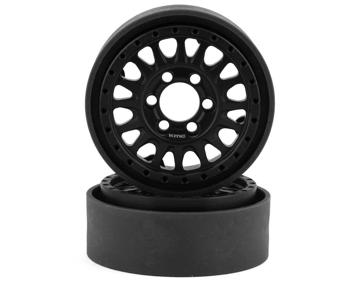 KMC KM445 Impact 1.9" Beadlock Crawler Wheels (Black) (2) - Get A Hobby