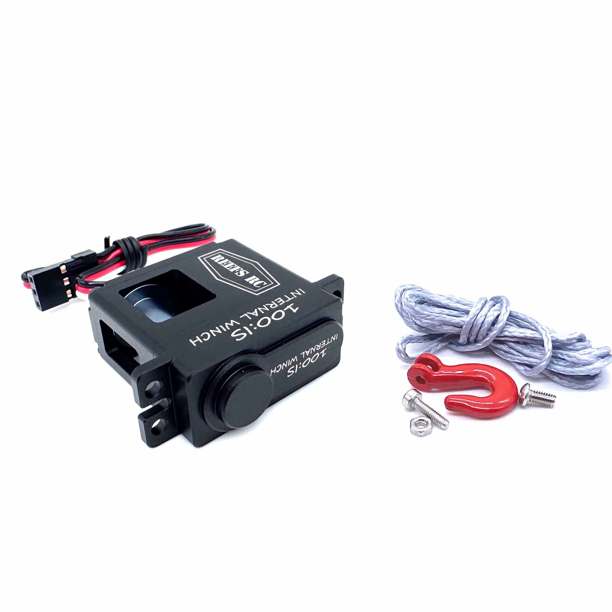 100 IS Internal Spool Mini Servo Winch w/ Line & Hook - Get A Hobby