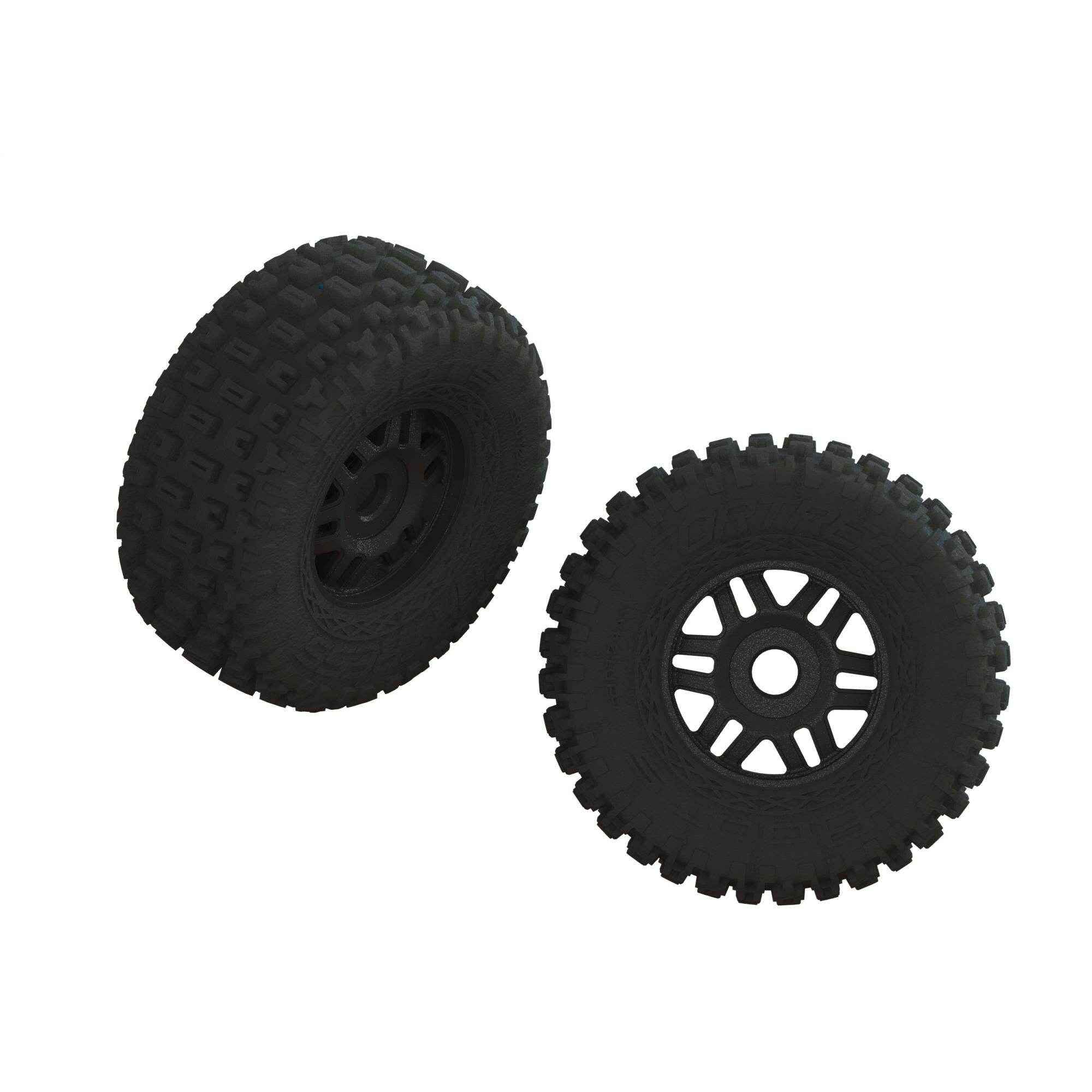 dBoots FORTRESS LP Tire Set Glued Black (1 Pair) - Get A Hobby