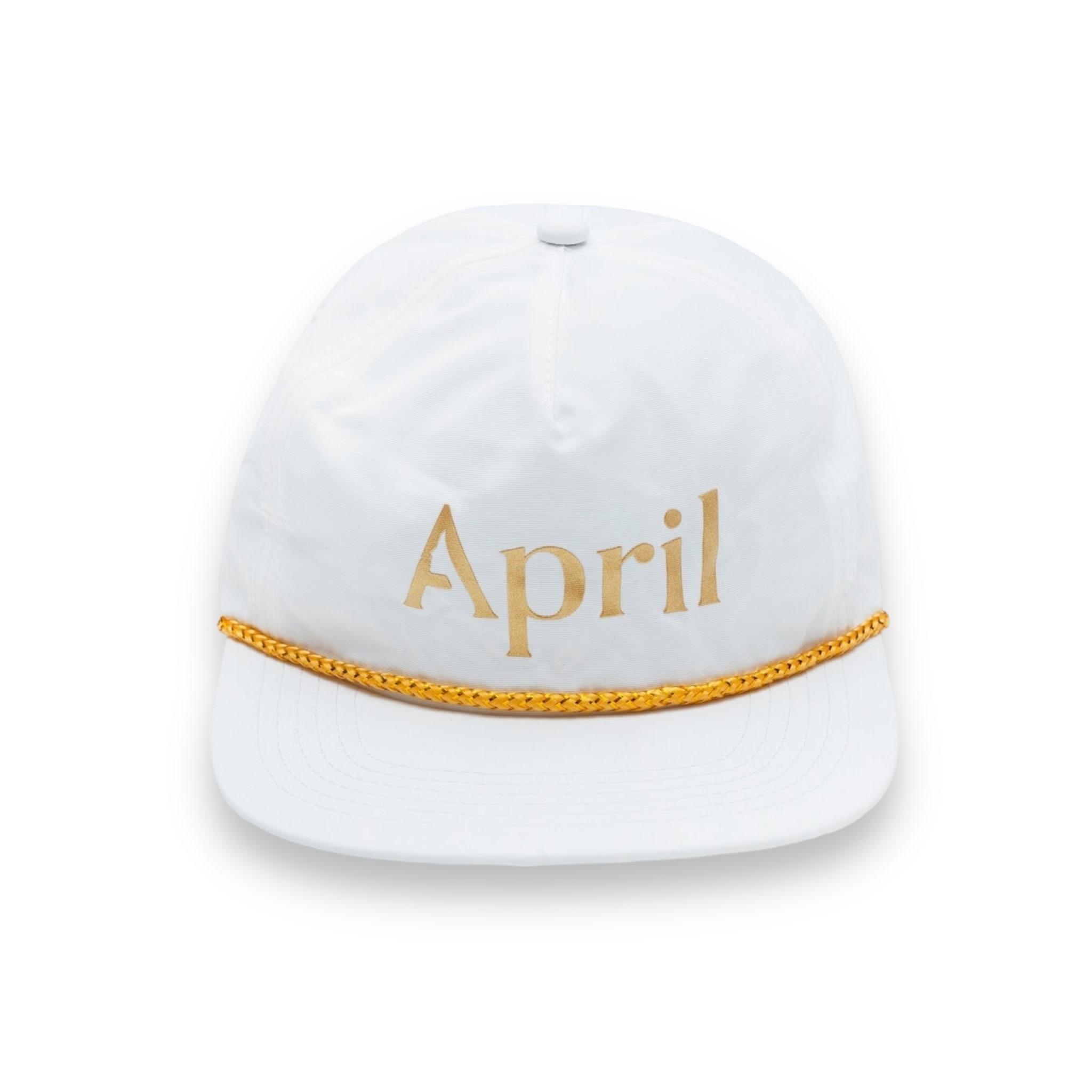 April Golden Logo Hat White - Post Modern Skate Shop