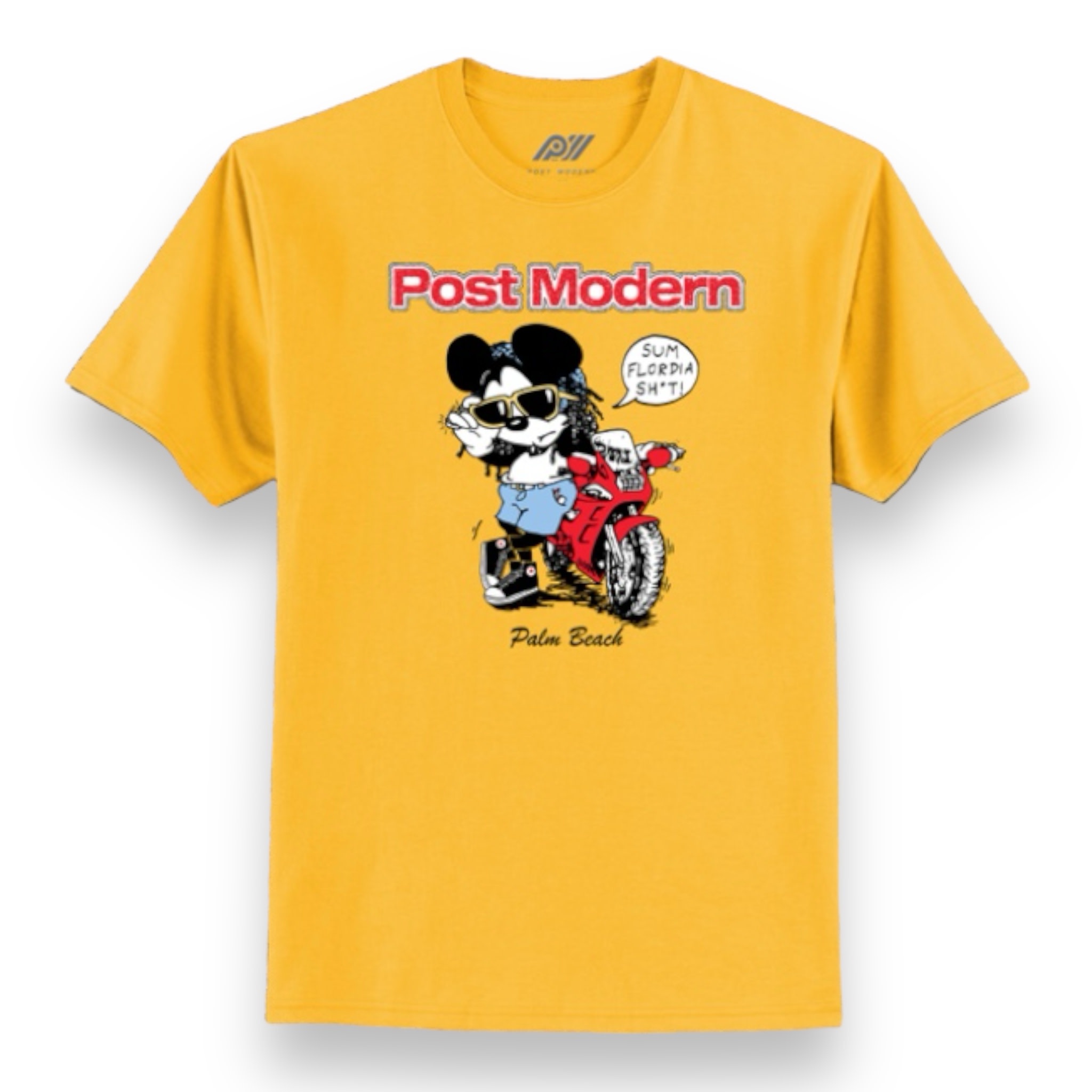 Post Modern Local Mouse Tee Gold - Post Modern Skate Shop