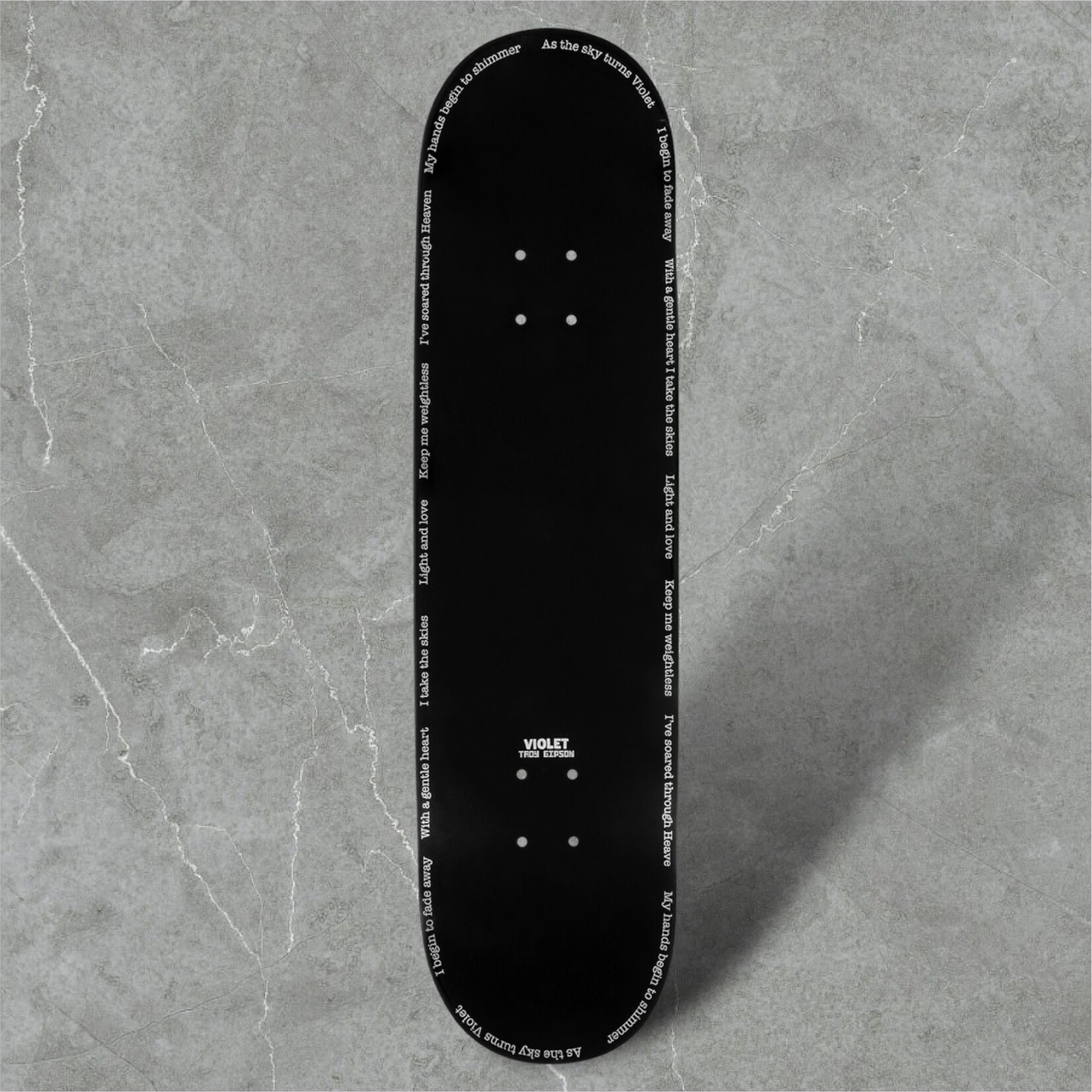 VIOLET TROY'S NEW PRO MODEL DECK 8.38 (Black) - Post Modern Skate Shop