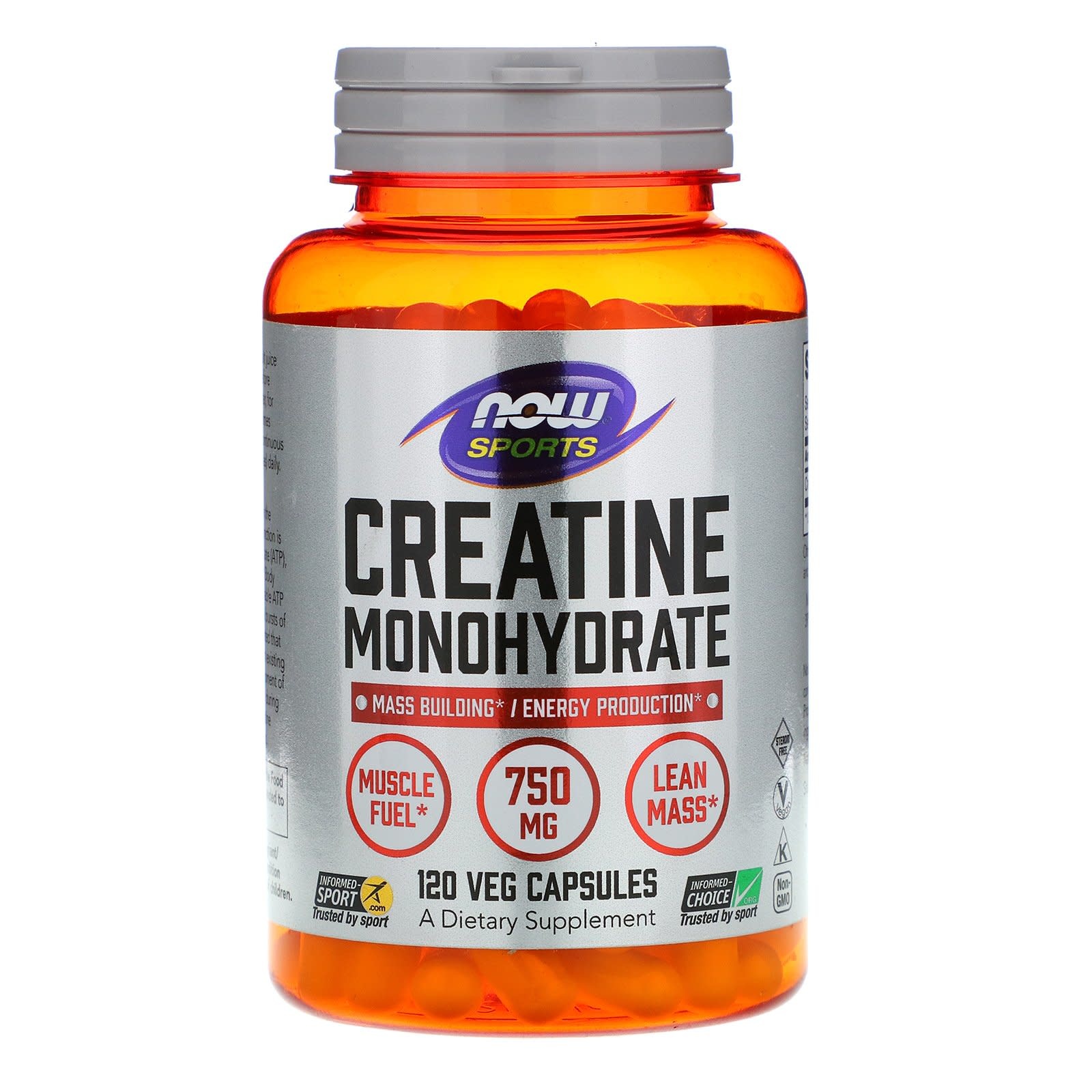 Creatine Monohydrate (120caps) NOW - Nature's Discount
