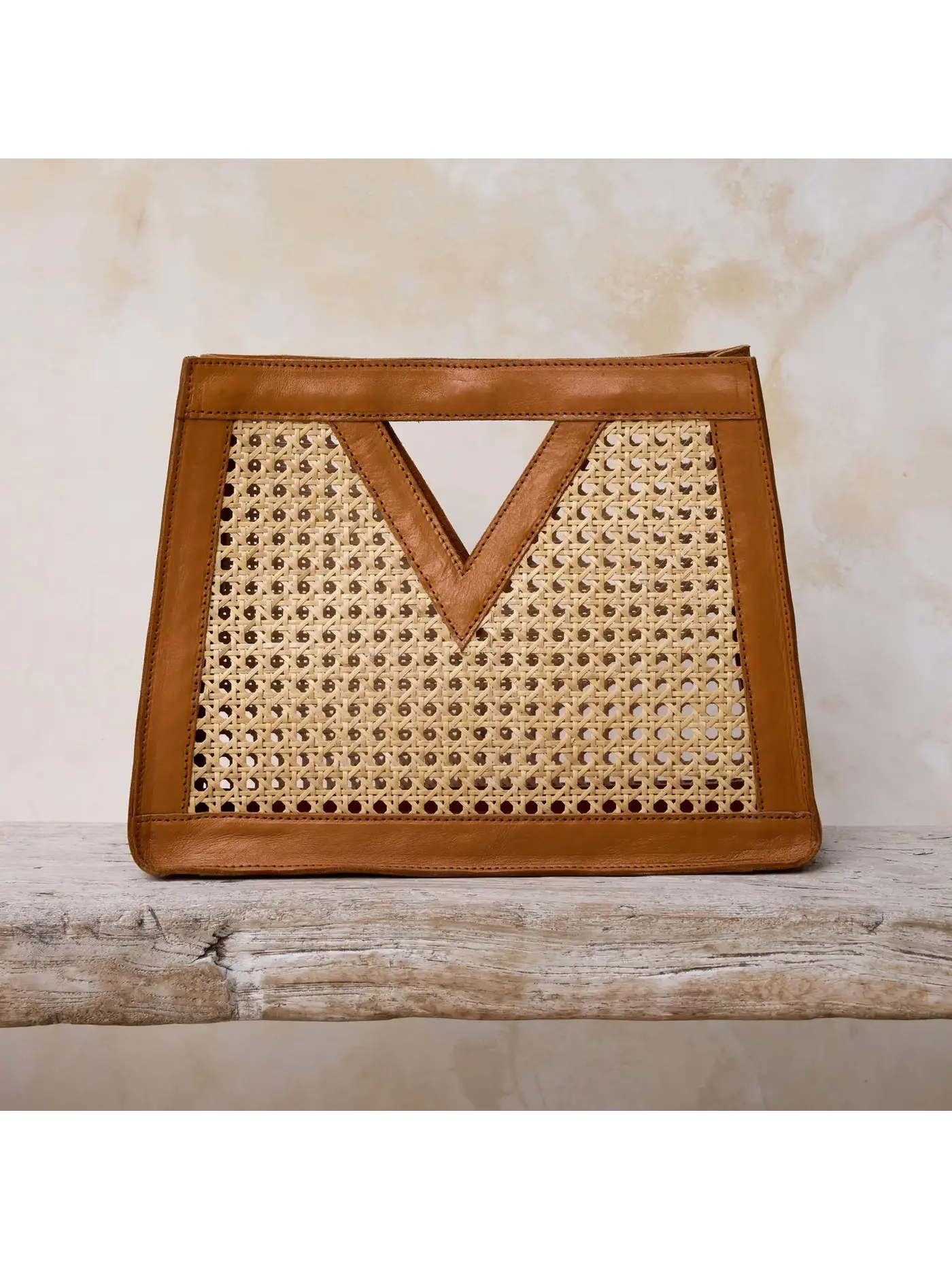 Jess Rattan Triangle Tote Bag - Love, Charlie