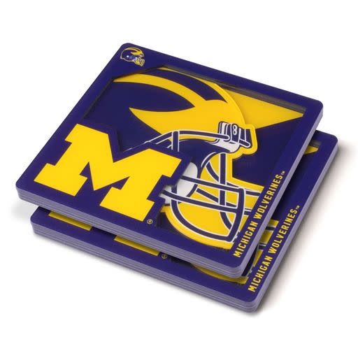 Michigan Logo Coasters - Man Cave Memorabilia