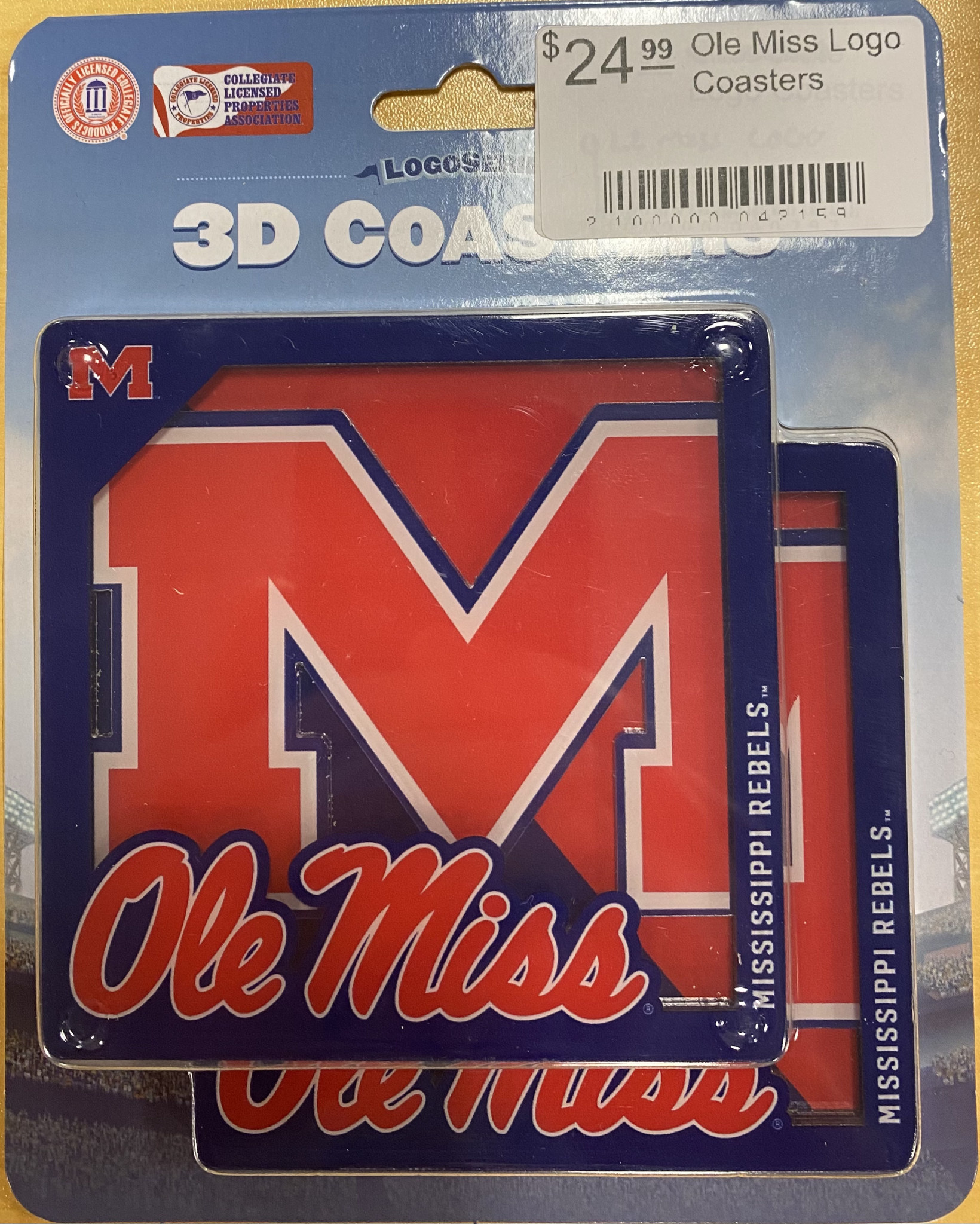 Ole Miss Logo Coasters - Man Cave Memorabilia