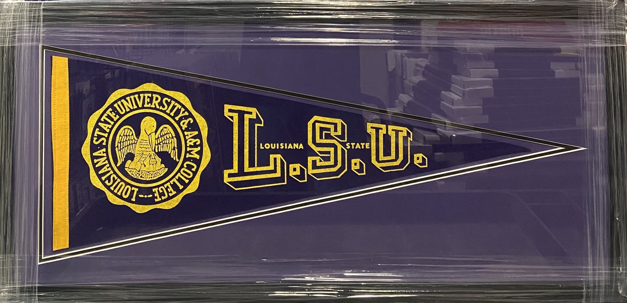 LSU Vintage Pennant - Man Cave Memorabilia