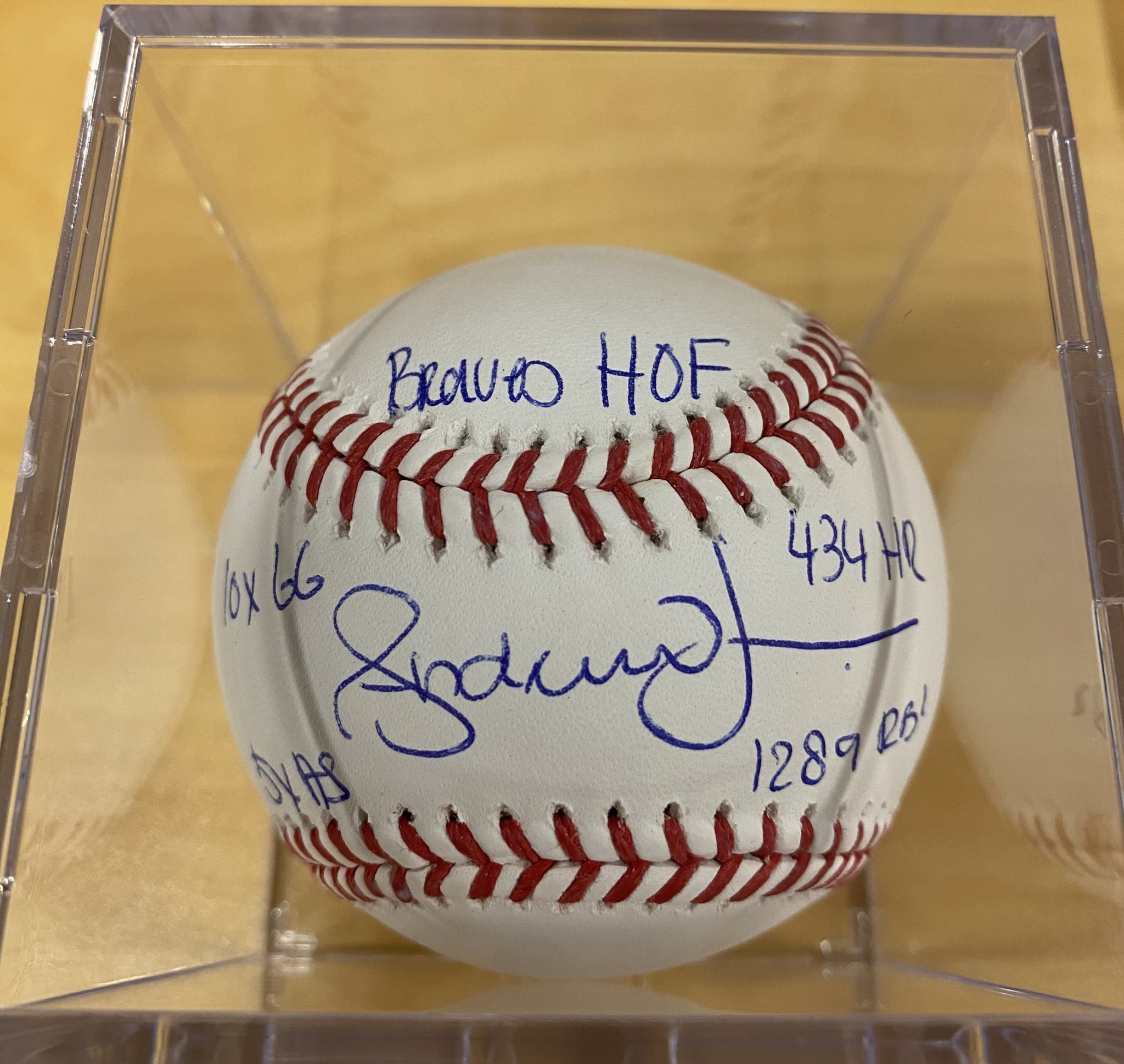 Andruw Jones Stat Ball - Man Cave Memorabilia