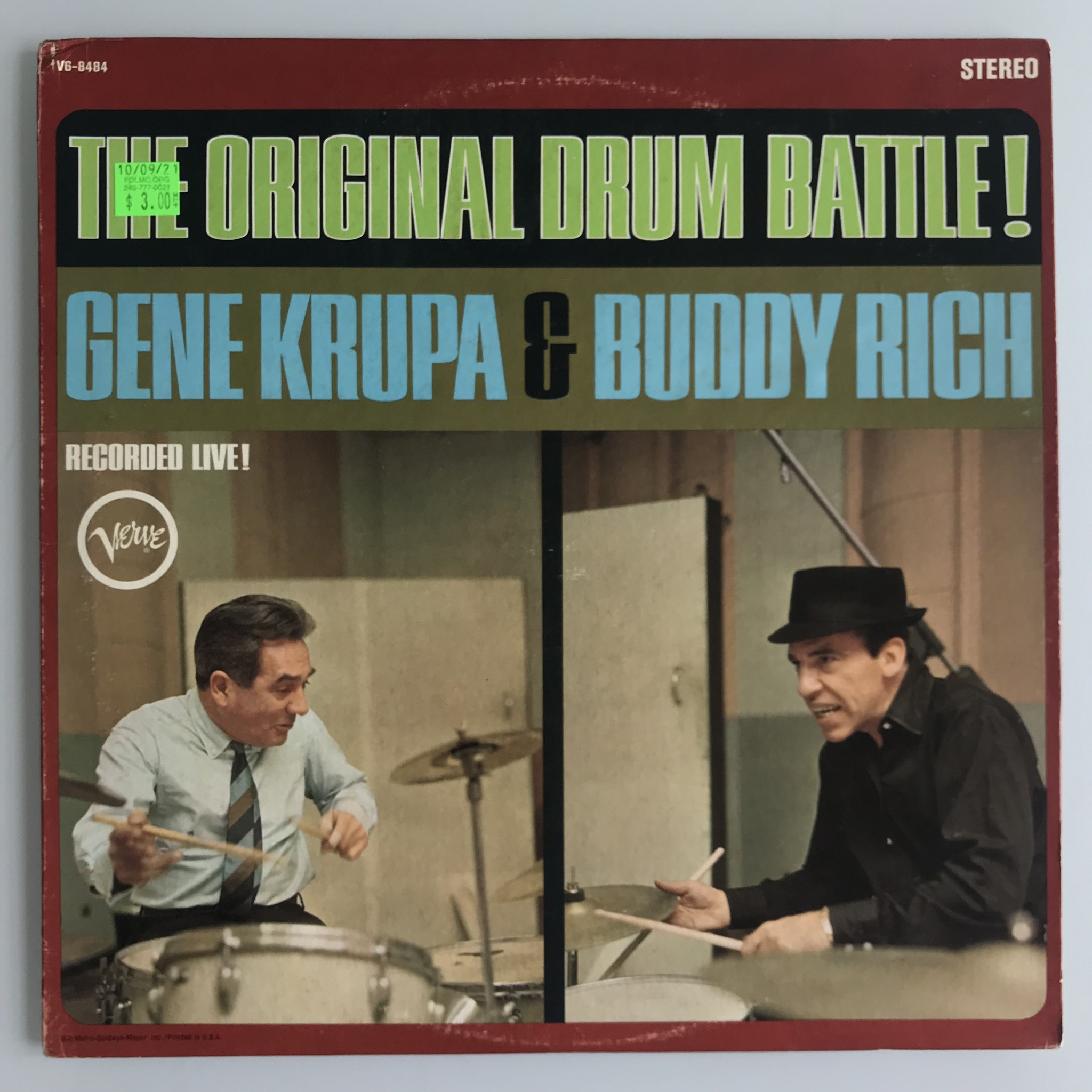 Gene Krupa, Buddy Rich - The Original Drum Battle! - Vinyl LP (USED) - MOJOMALA LLC