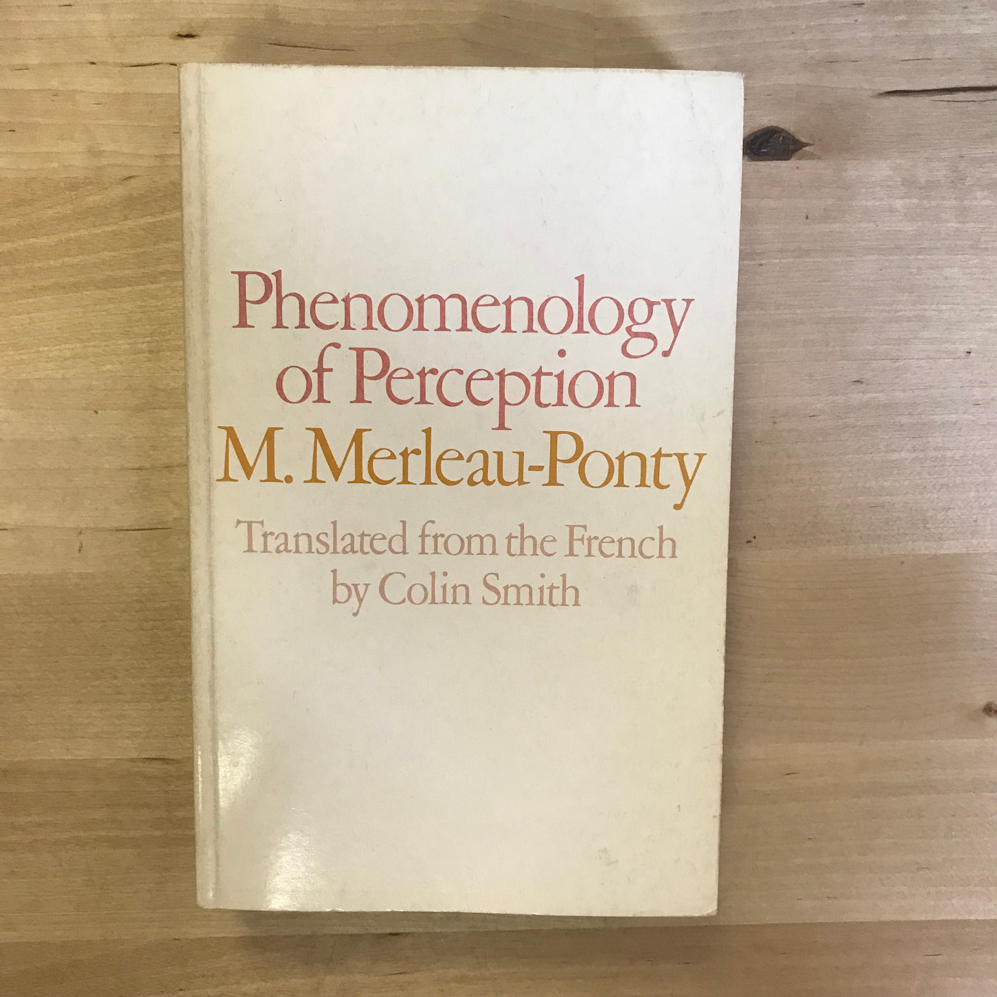 M. Merleau-Ponty - Phenomenology Of Perception - Paperback (USED ...