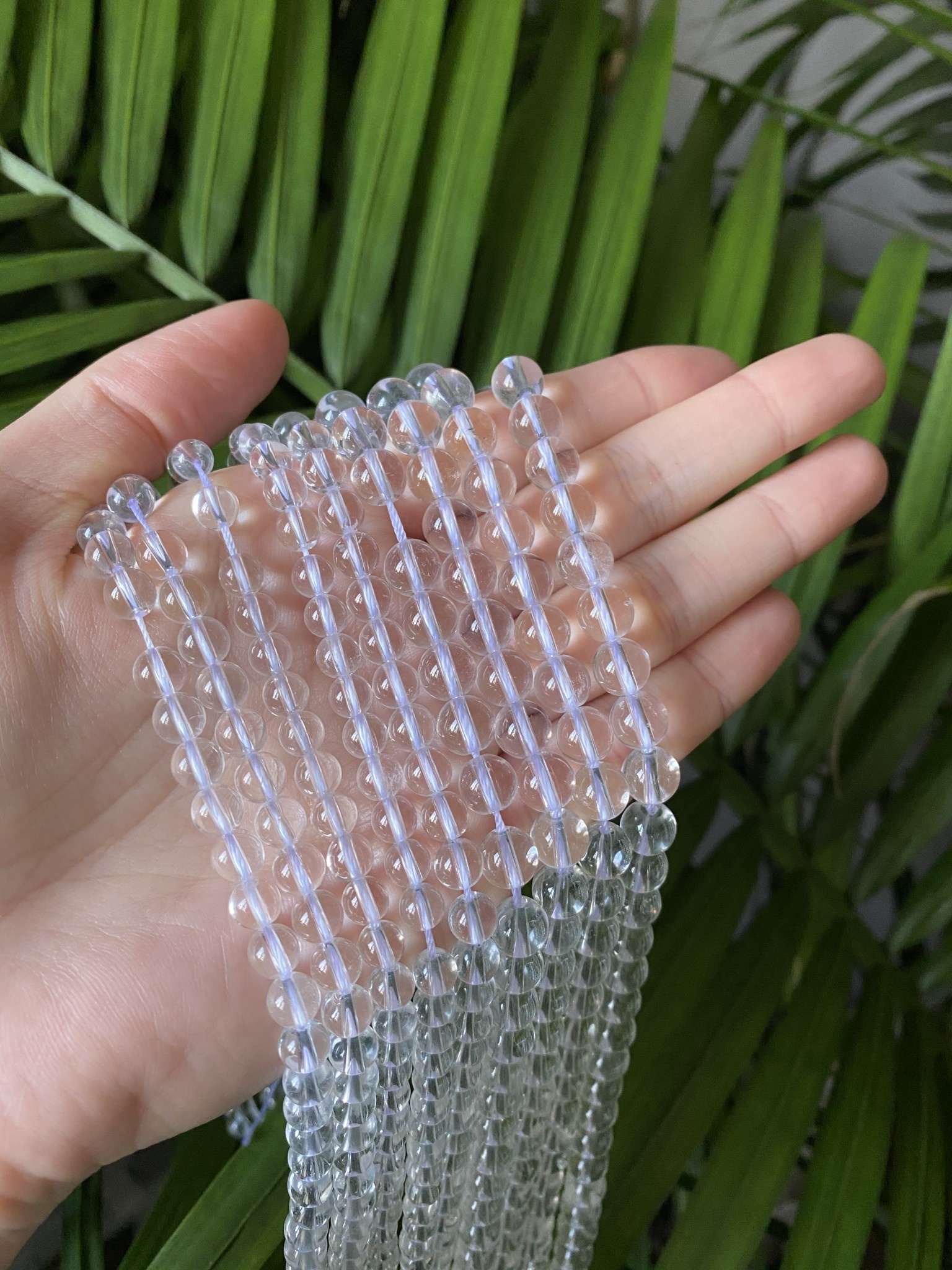 Clear Quartz Beads Polished 15" Strand 6mm 8mm - The Raw Rock Shop Inc.