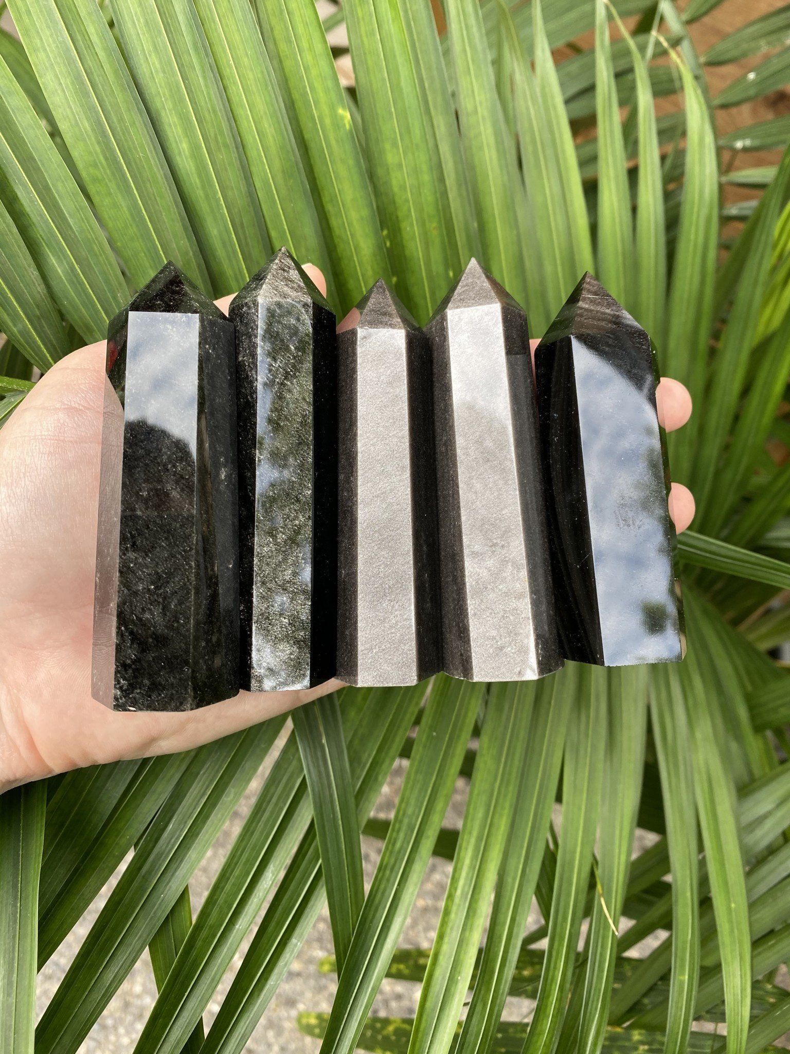 Silver Sheen Obsidian Point, Size Large [75-99gr] - The Raw Rock Shop Inc.