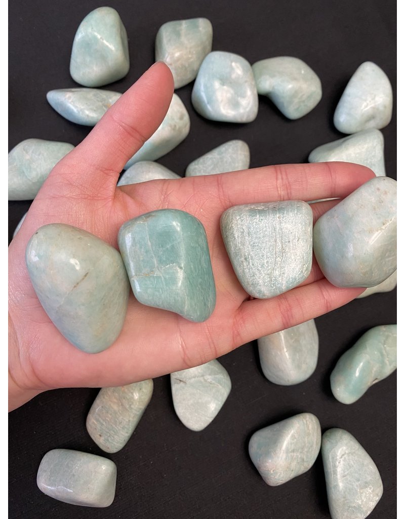Amazonite Tumbled Stones, Polished Amazonite, Grade A; 4 sizes ...