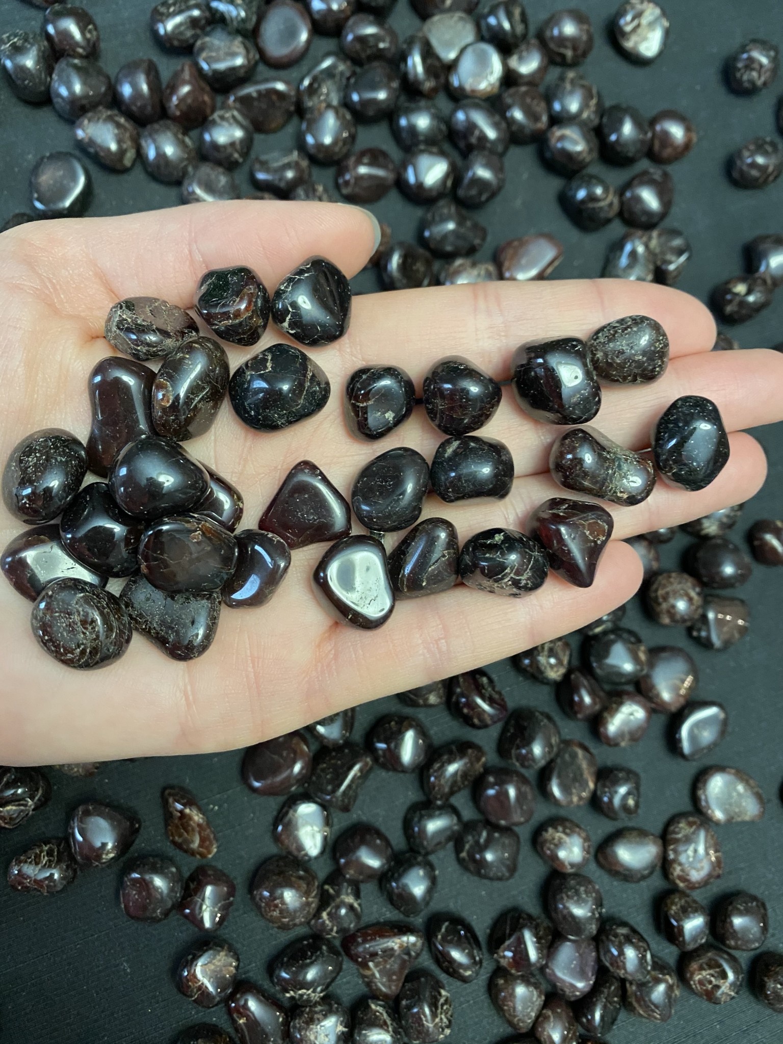 Garnet Tumbled Stones, Polished Garnet, Grade A; 4 sizes available ...
