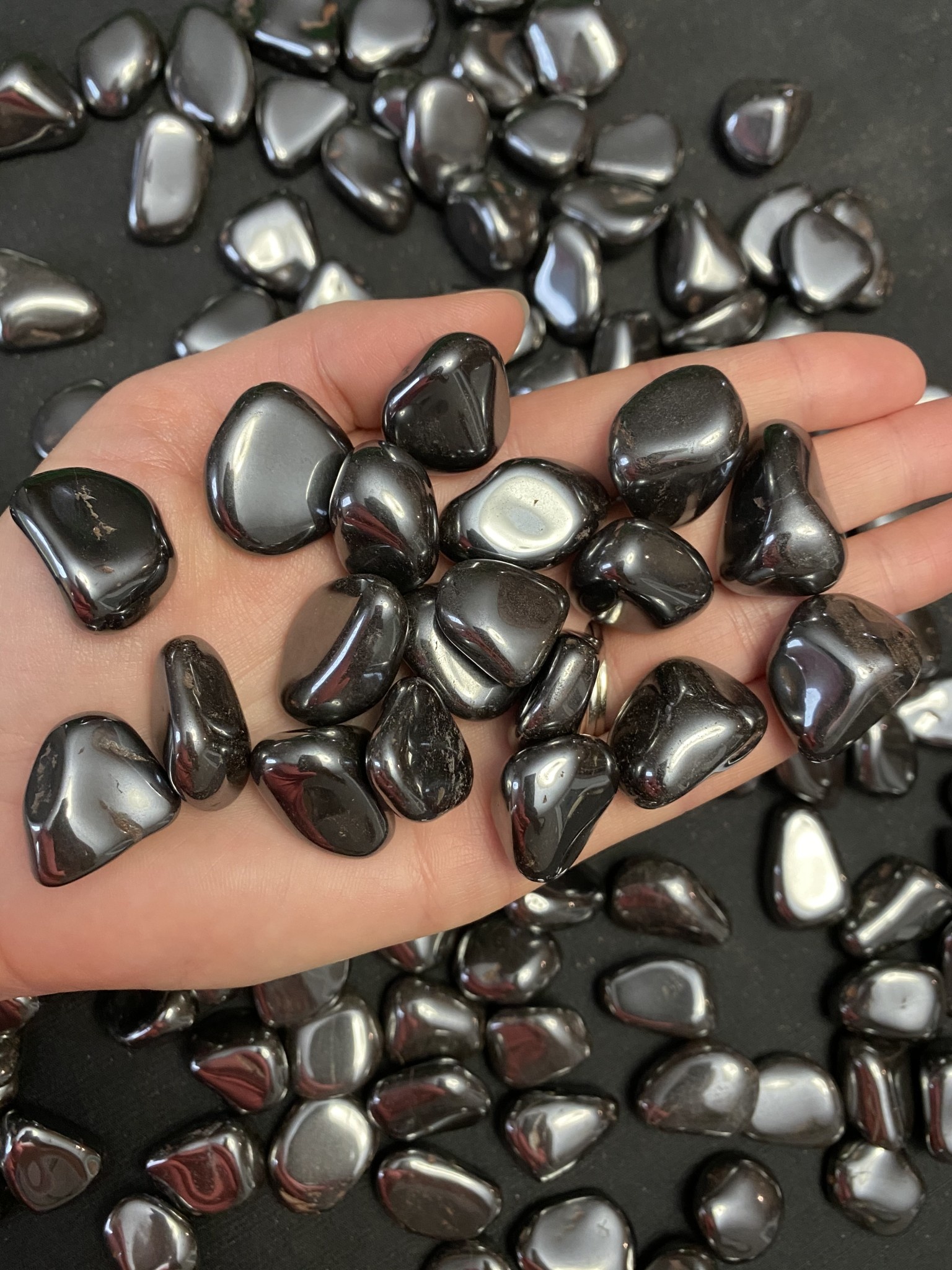 Hematite Tumbled Stones, Polished Hematite, Grade A; 4 sizes available ...