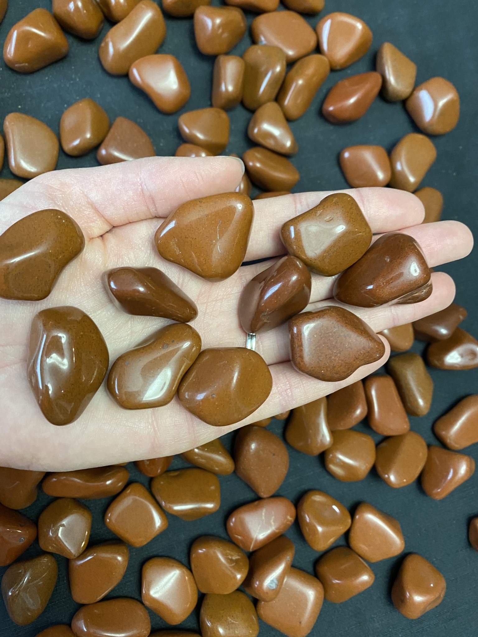 Red Jasper Tumbled Stones, Polished Red Jasper, Grade A; 4 sizes ...