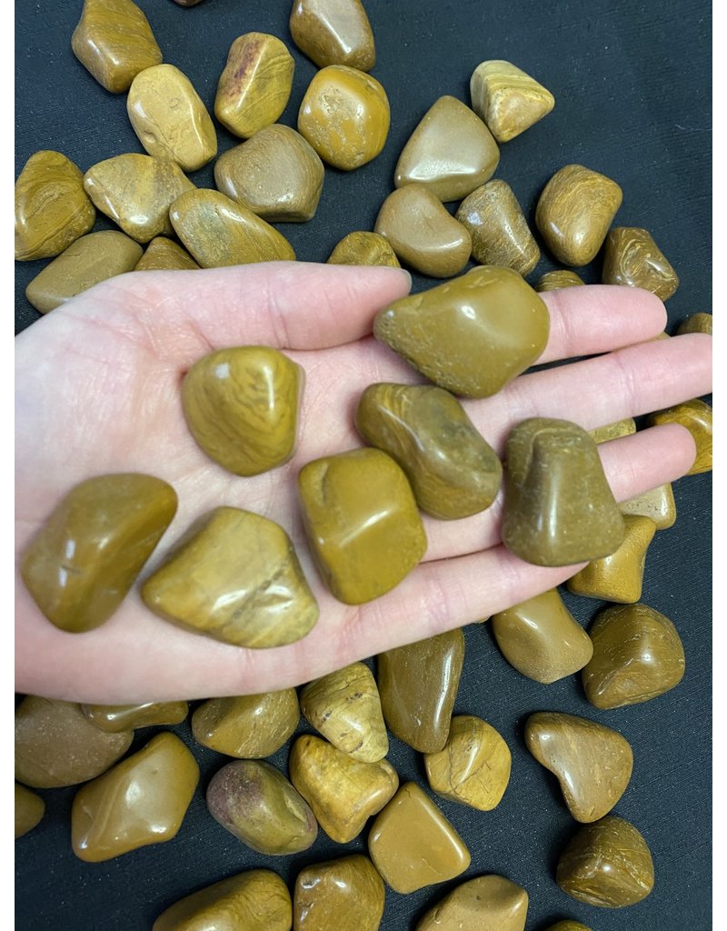 Yellow Jasper Tumbled Stones, Polished Yellow Jasper, Grade A; 4 sizes ...
