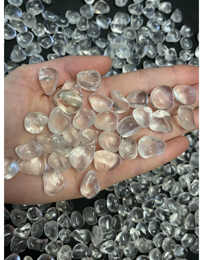 Clear Quartz Tumbled Stones, Polished Clear Quartz, Grade A; 4 sizes ...