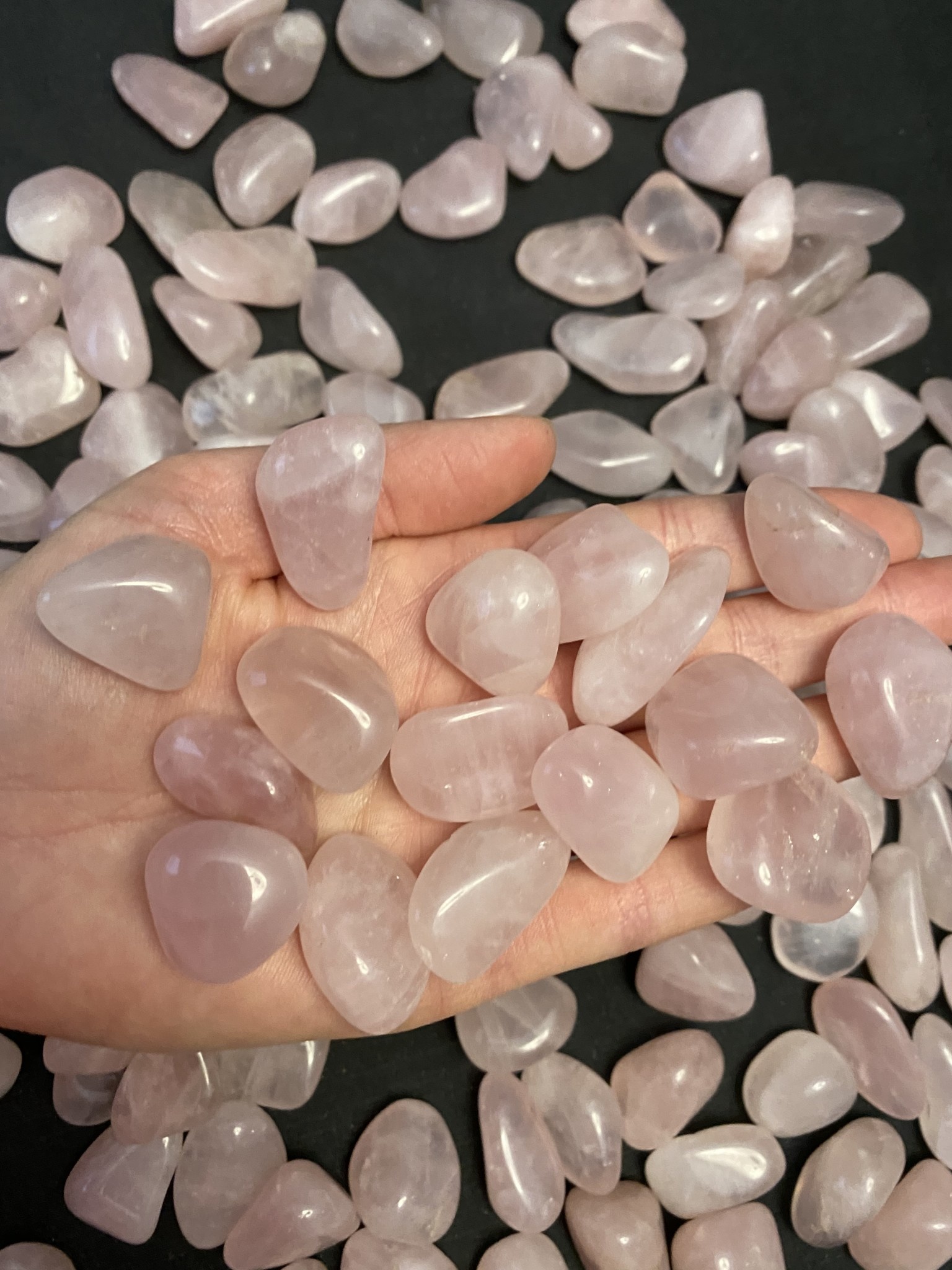 Rose Quartz Tumbled Stones, Polished Rose Quartz, Grade A; 4 sizes ...