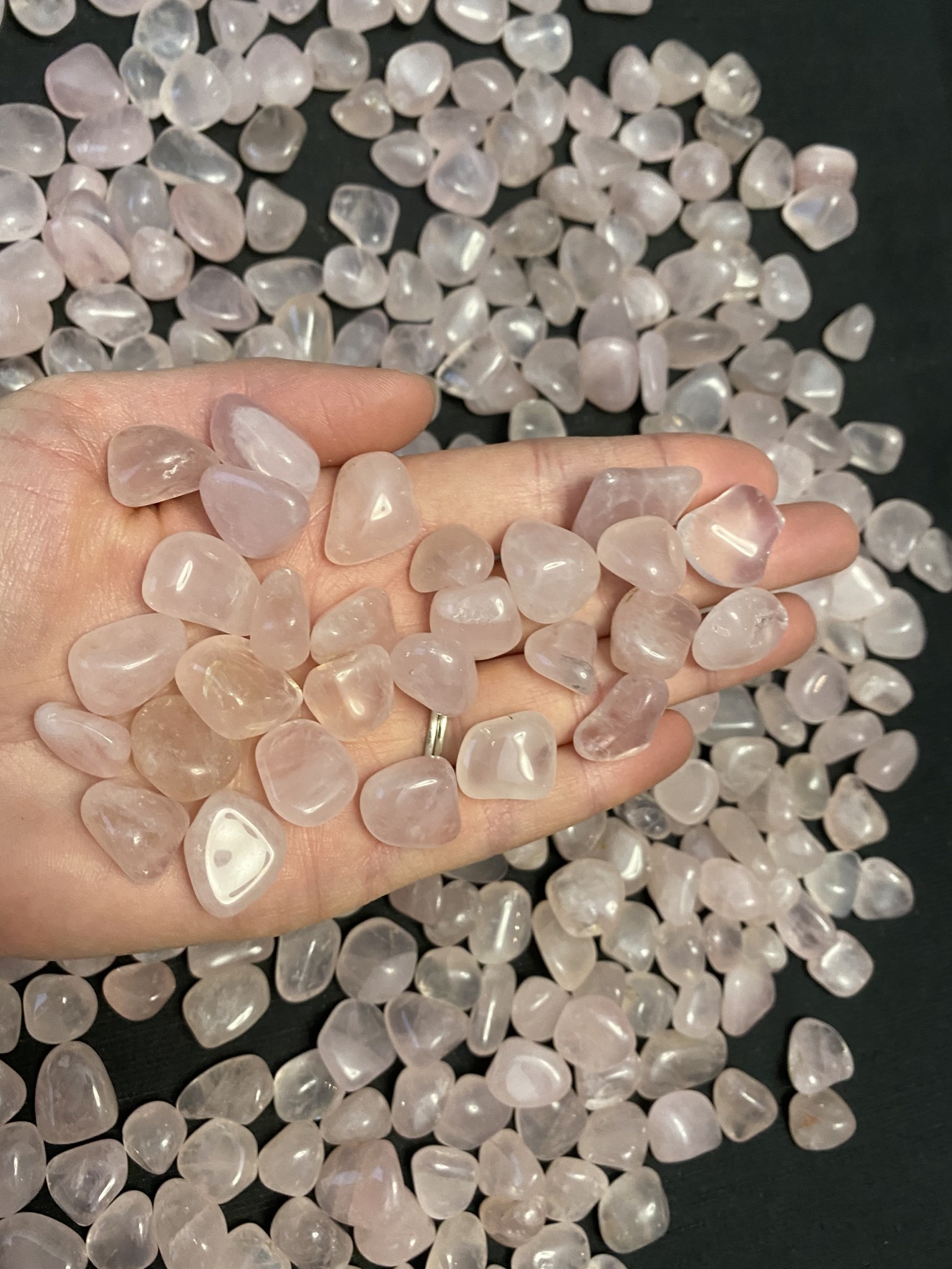 Rose Quartz Tumbled Stones, Polished Rose Quartz, Grade A; 4 sizes ...