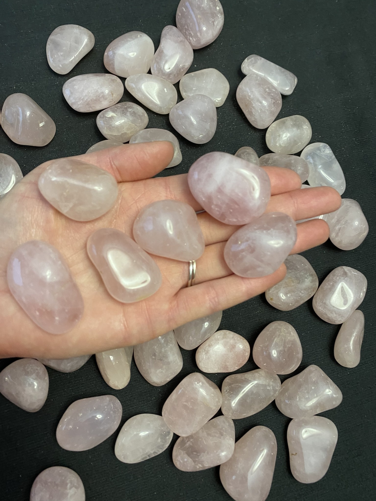 Rose Quartz Tumbled Stones, Polished Rose Quartz, Grade A; 4 sizes ...