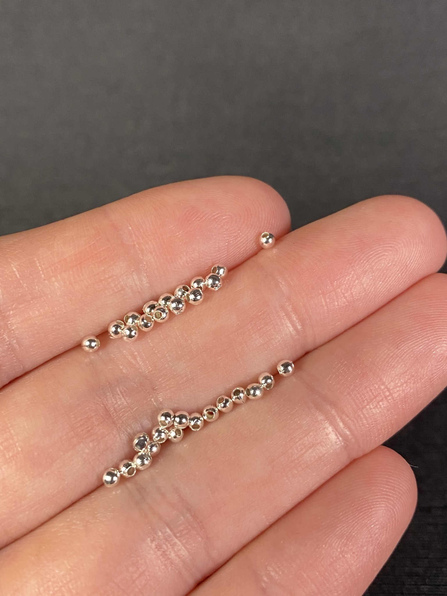 Silver Round Spacer - Iron Bead - 2mm/3mm - Package of 20gr - The Raw ...