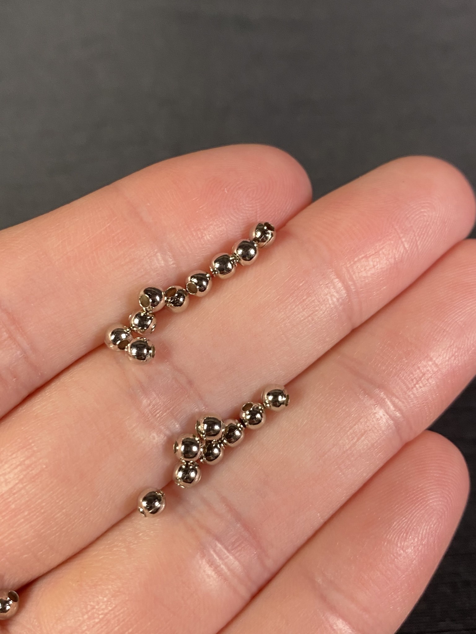 Platinum Round Spacer - Iron Bead - 2mm/3mm - Package of 20gr - The Raw ...