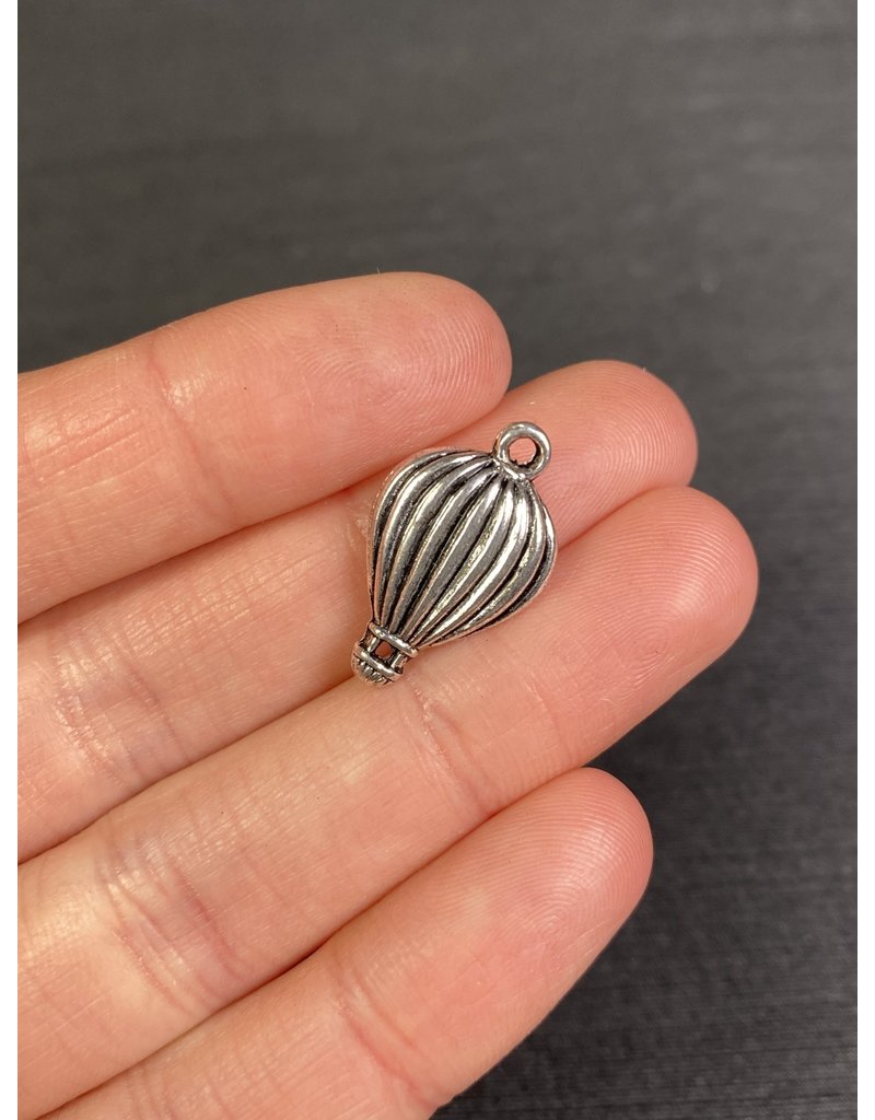 Hot Air Balloon Charm Antique Silver 21mm x 13mm 5 Pack - The Raw Rock ...