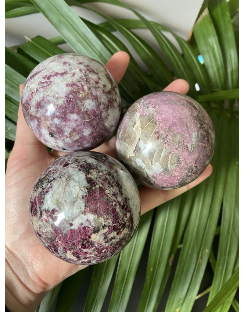 Pink Tourmaline Sphere, 60-64mm - The Raw Rock Shop Inc.