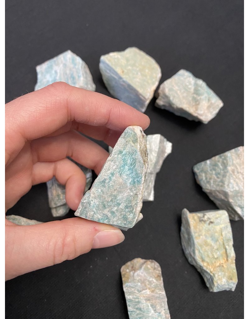 Rough Amazonite Size Small 500gr Bulk Pack - The Raw Rock Shop Inc.