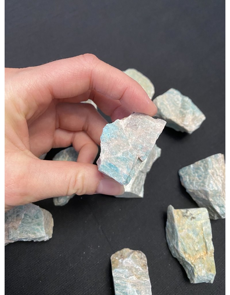 Rough Amazonite Size Small 500gr Bulk Pack - The Raw Rock Shop Inc.