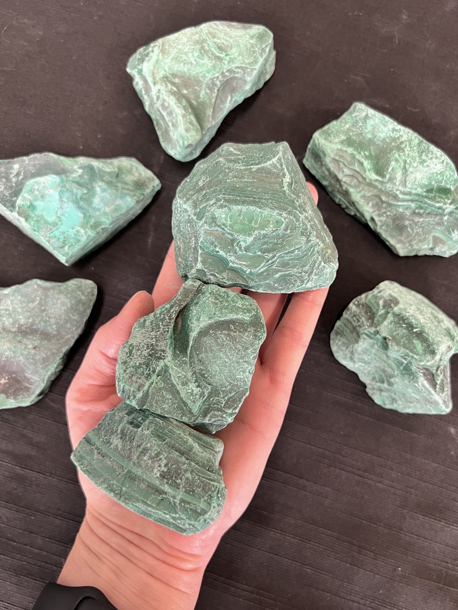 Rough Malachite Size 3 [200-299gr] - The Raw Rock Shop Inc.