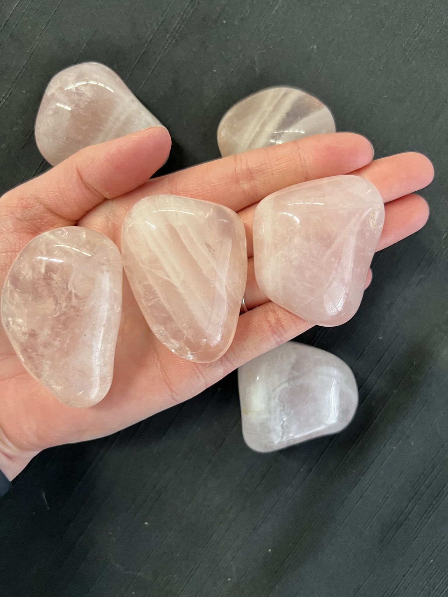 Rose Quartz Tumbled Stones, Polished Rose Quartz, Grade A; 4 sizes ...