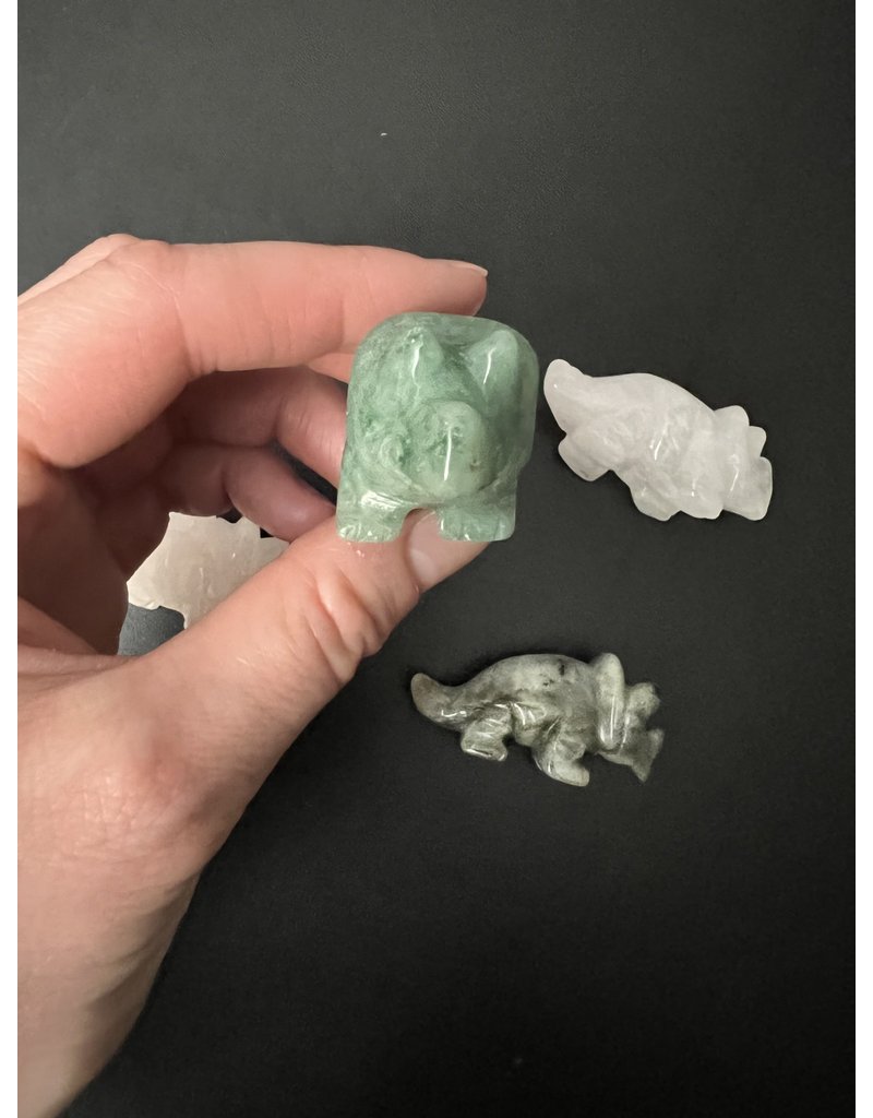 2" Triceratops Carving, 4 Types - The Raw Rock Shop Inc.