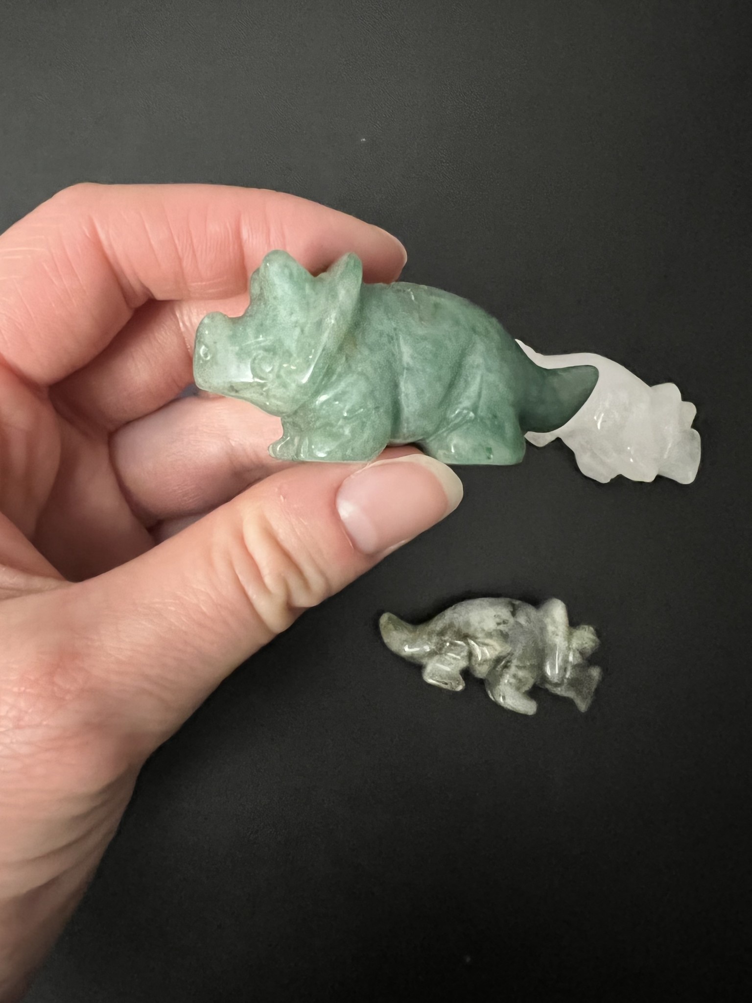2" Triceratops Carving, 4 Types - The Raw Rock Shop Inc.