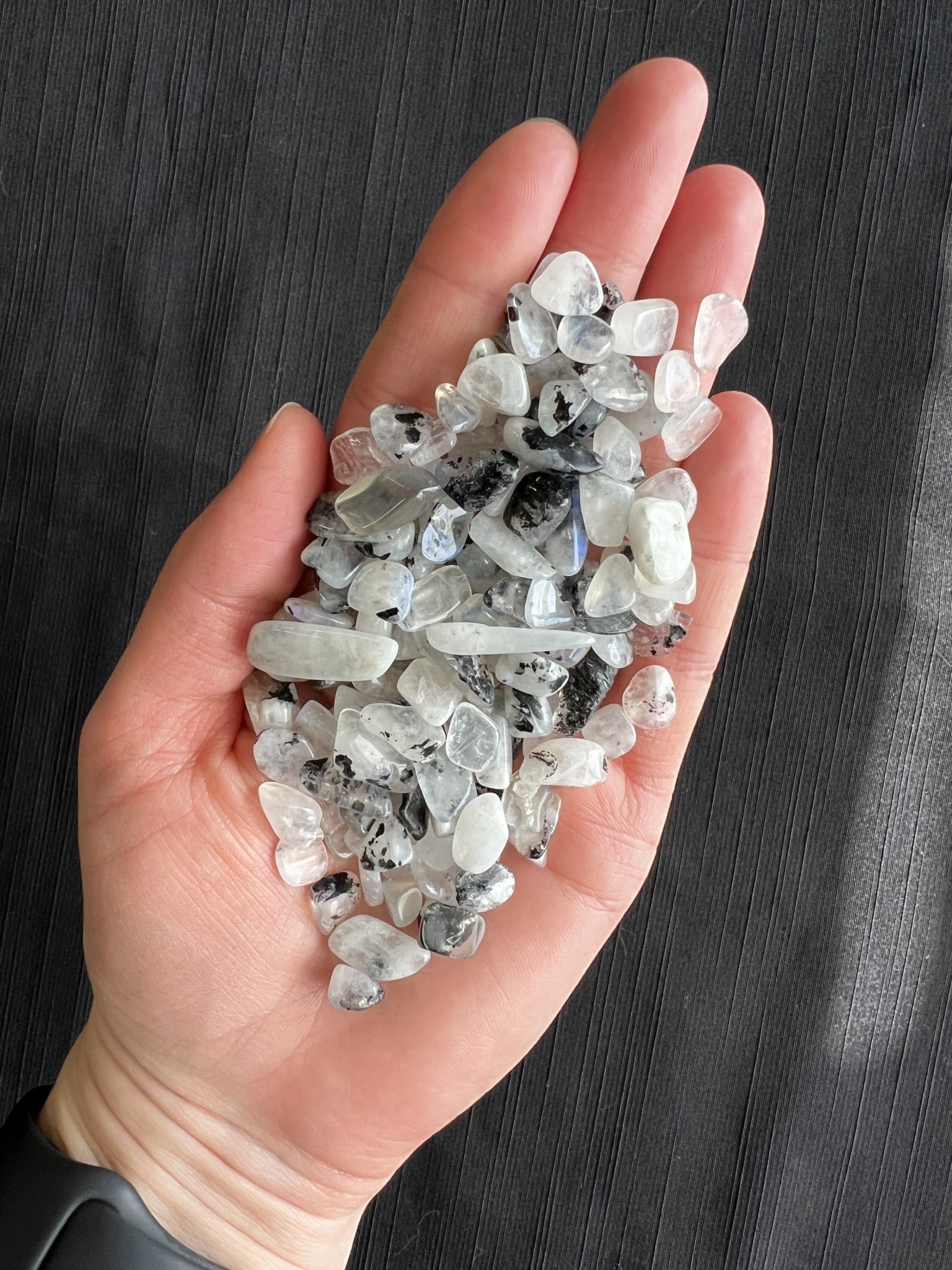 Rainbow Moonstone Chip Stones, Grade A - The Raw Rock Shop Inc.