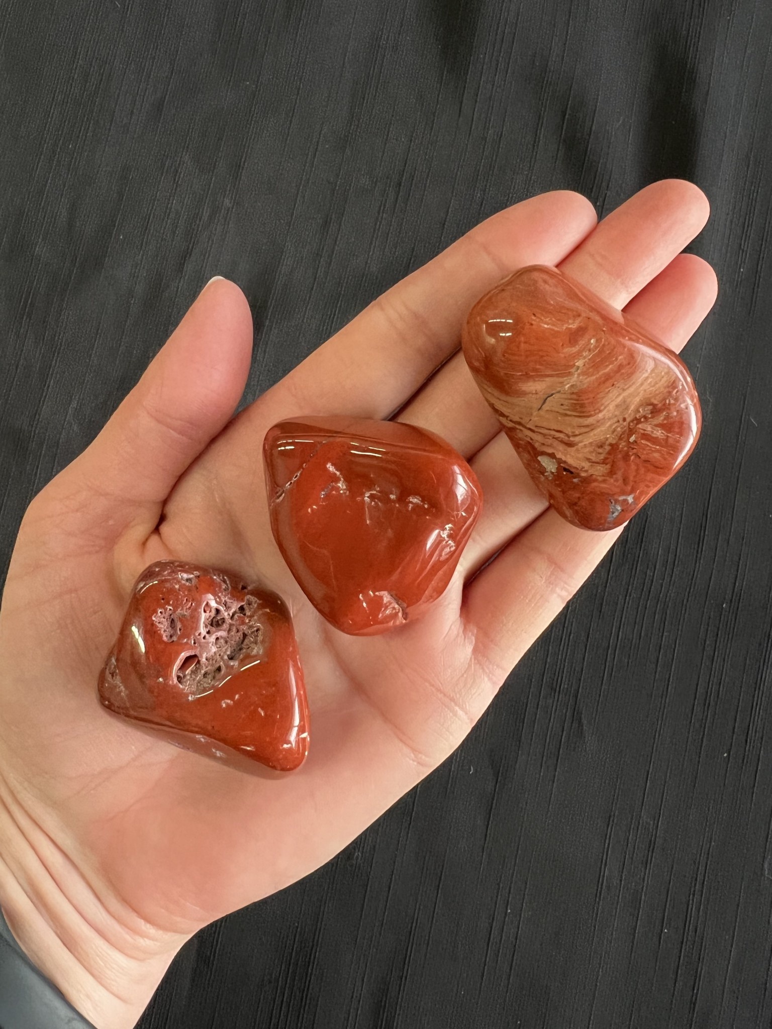 Red Jasper Quartz Tumbled Stones, Polished Red Jasper Quartz, Grade A ...