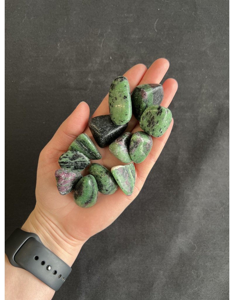 Ruby Zoisite Tumbled Stones, Polished Ruby Zoisite, Grade A; 3 sizes ...