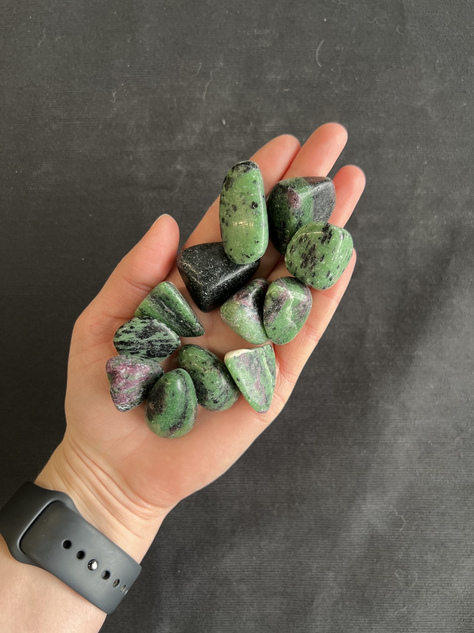 Ruby Zoisite Tumbled Stones, Polished Ruby Zoisite, Grade A; 3 sizes available, purchase ...